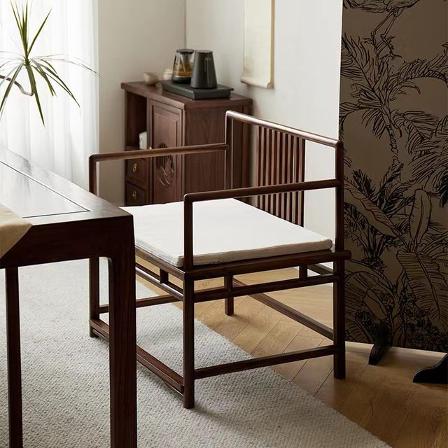 New Chinese style master chair, tea chair, old elm Zen chair, tea chair ...