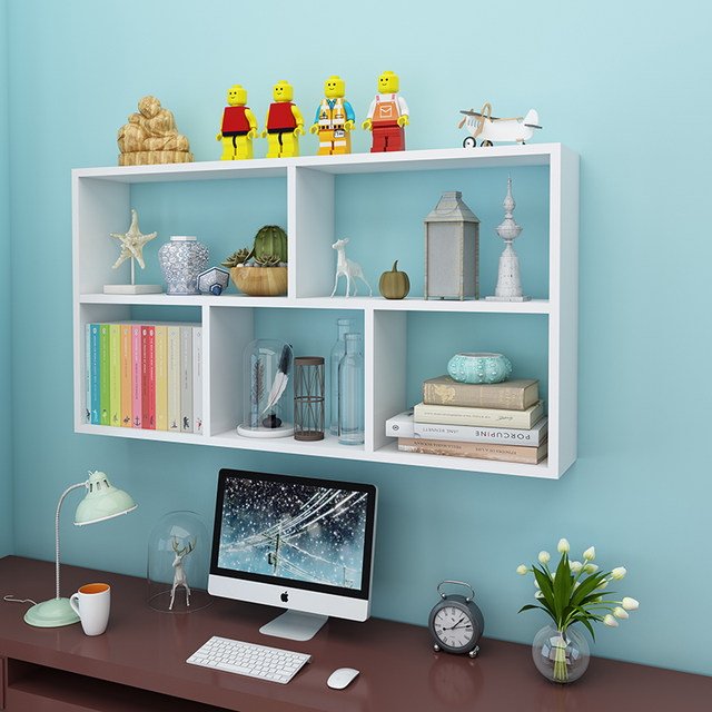 Wall storage rack wall hanging wall mounted bookshelf bedroom partition ...
