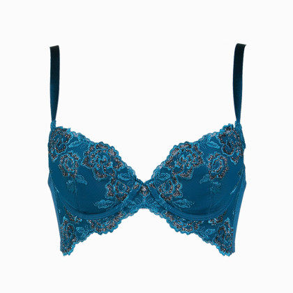 Dai series side-secured underwire embroidered lace support bra 16-7753