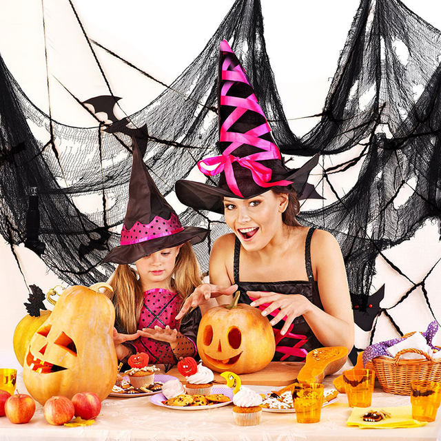 Halloween props black gauze room escape party theme set horror ...
