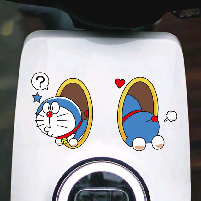 Doraemon car sticker cartoon cute scratch cover decoration sticker ...