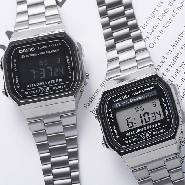 Japan Casio reverse display CASIO waterproof trendy retro square ...