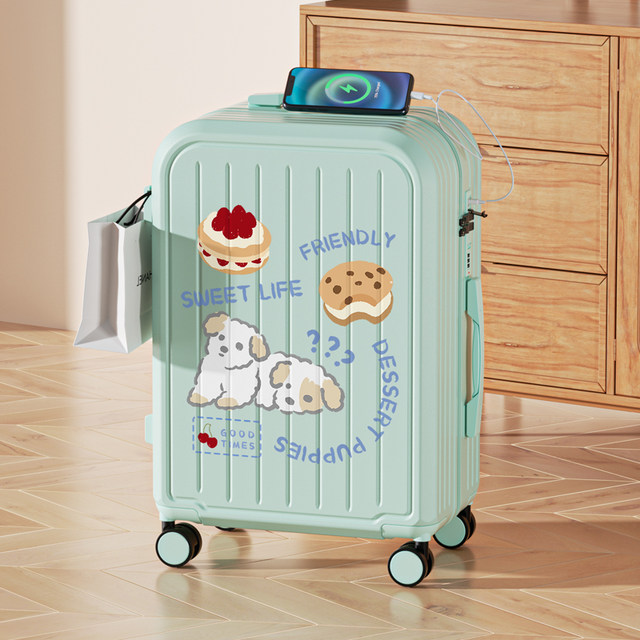 New fashion password box 20 pull pole box Travel cute suitcase Portable ...