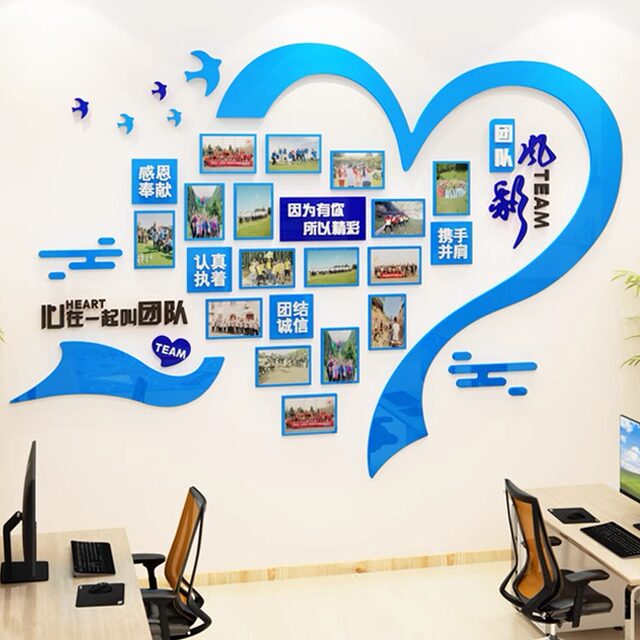 Team style display wall company corporate culture wall outstanding ...