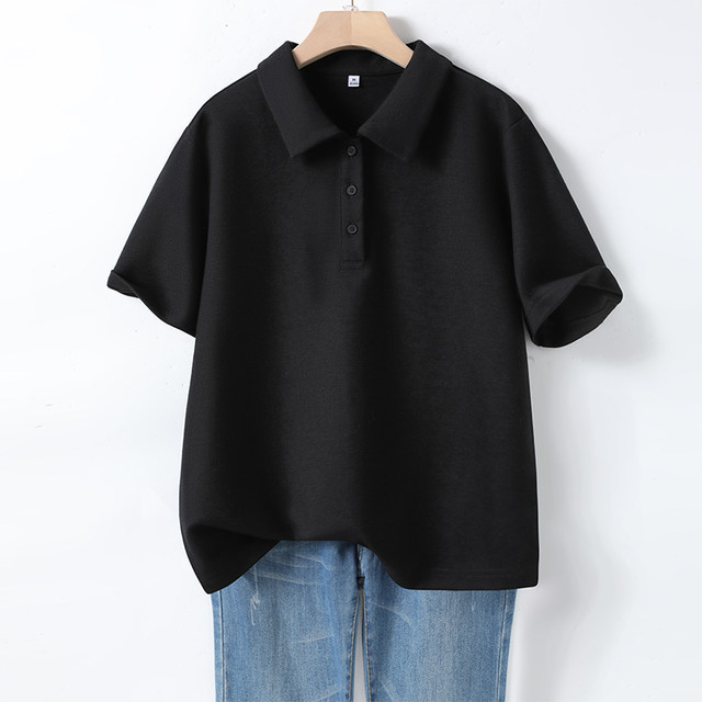 KCV Jewish white short-sleeved T-shirt for women's summer 2025 new polo ...