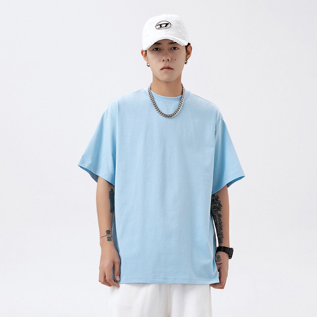 WASSUP basic round neck 280g heavyweight pure cotton short-sleeved t ...