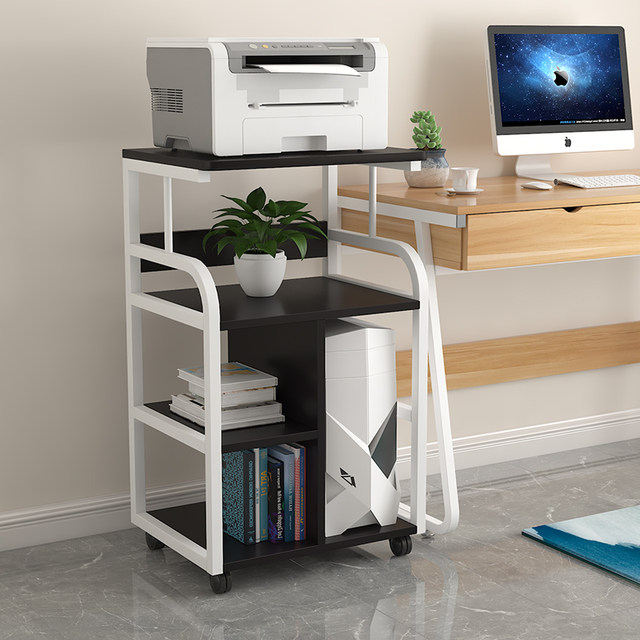 Computer main rack movable desktop case storage rack multi-layer office ...