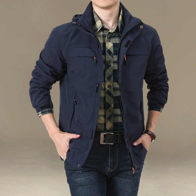 Spring and Autumn Jacket Men 2025 New Men's Outdoor Multi-Bag Work Top ...