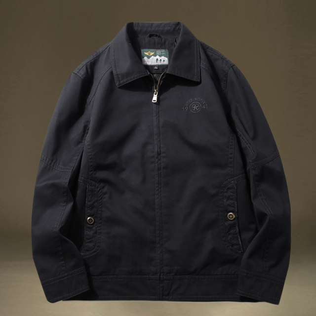 Spring and Autumn Jackets Men's Pure Cotton Large Size Loose Workwear ...