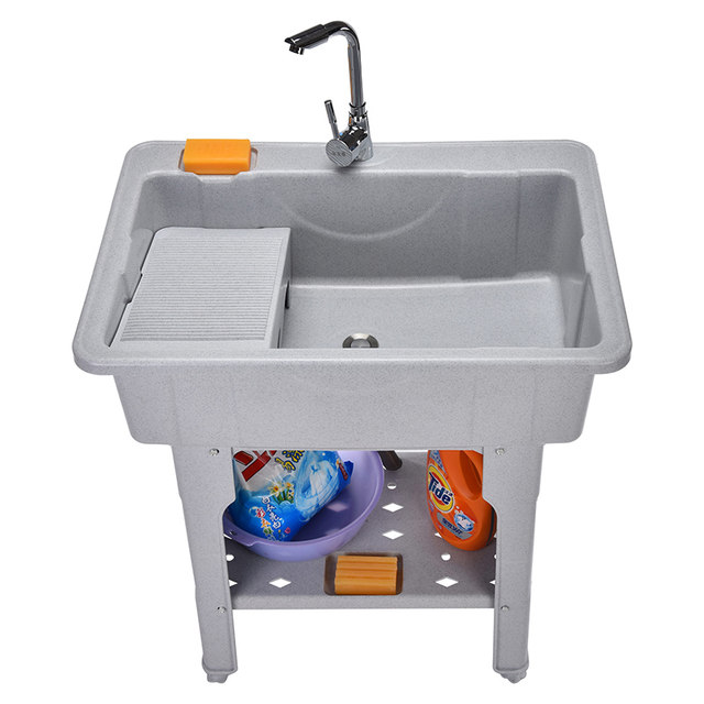 Jin Youchun balcony laundry pool with washboard household laundry table ...