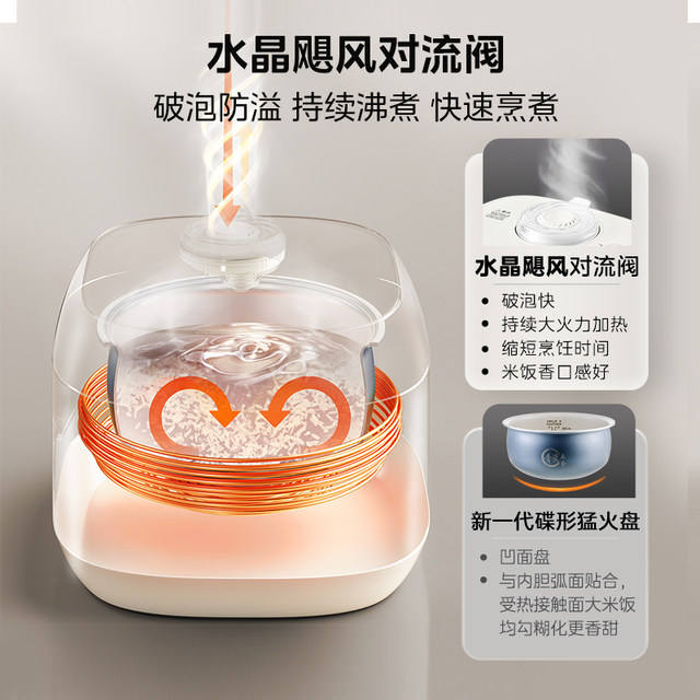 Midea rice cooker Household celadon fly fast cream rice pot 5 liters ...