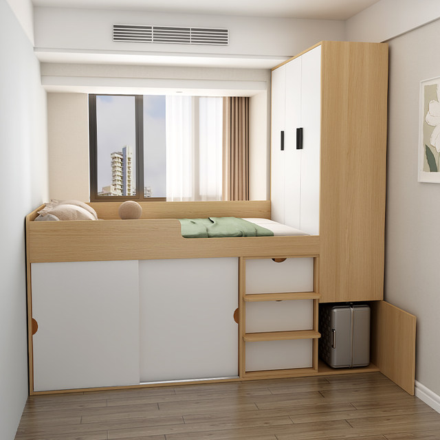 Small apartment upper and lower cabinet combination multi-function ...