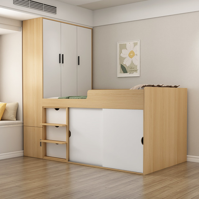 Small apartment upper and lower cabinet combination multi-function ...
