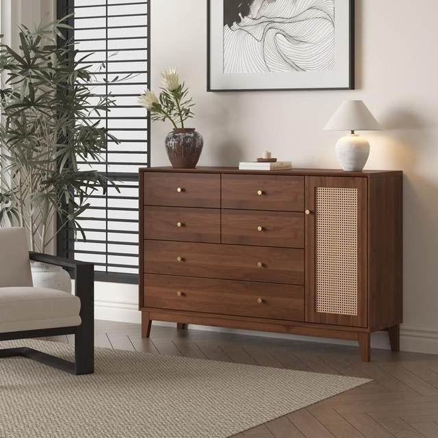 Solid wood chest of cabinets against the wall storage living room chest ...