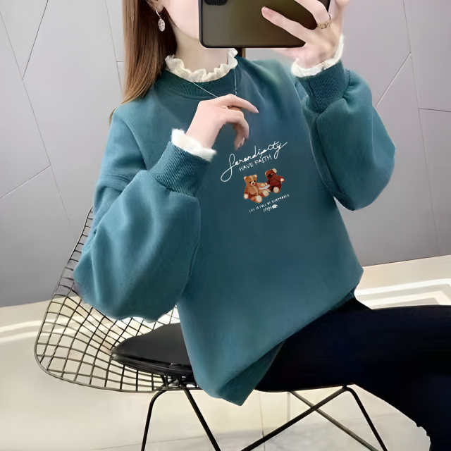 Autumn and winter holidays two velvet thick sweater women 2024 new ...