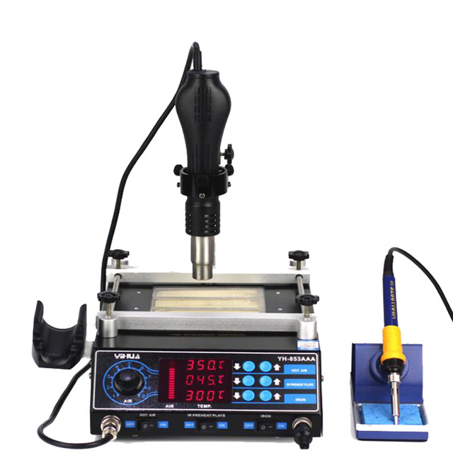 Yihua 853 preheating table heating table BGA hot air gun electric ...