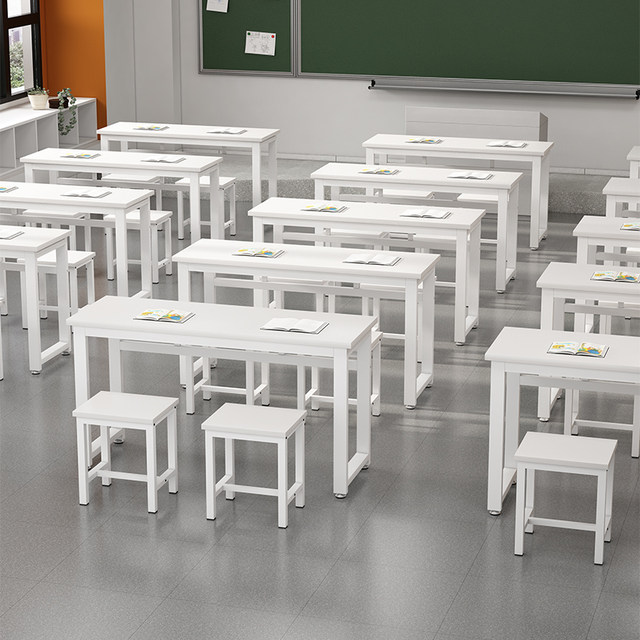 School desk and chair tutoring training class single and double desks ...