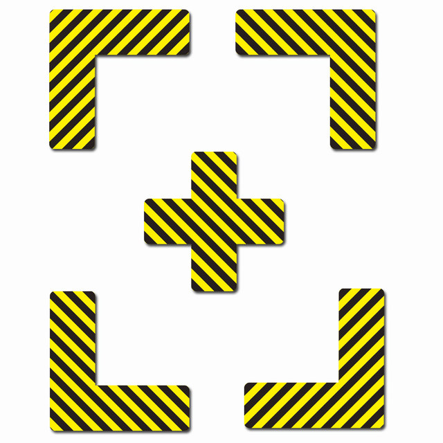 Ground positioning 5S logo stickers four-corner positioning stickers ...