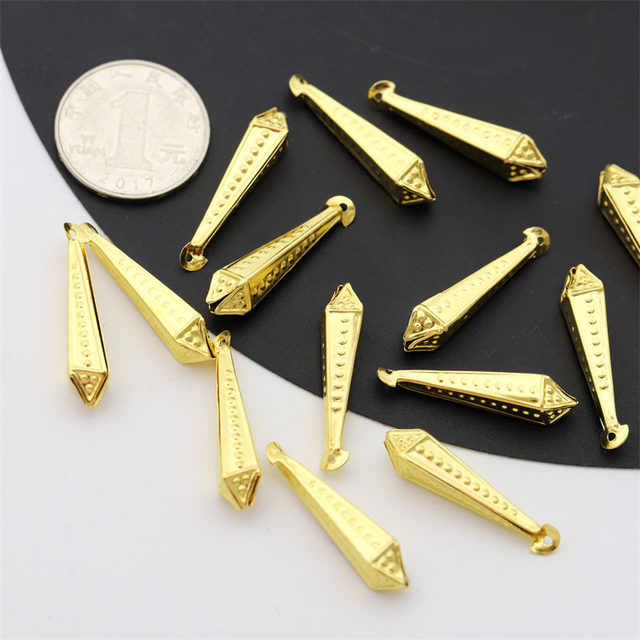 50 price 31mm long three -dimensional flower bell pendant DIY ancient ...