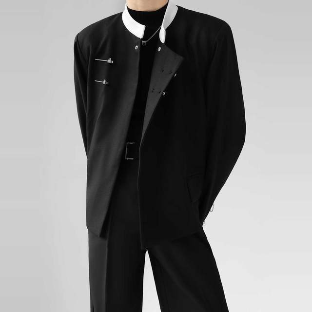 Fashion brand suits for men in autumn new Chinese stand-up collar ...