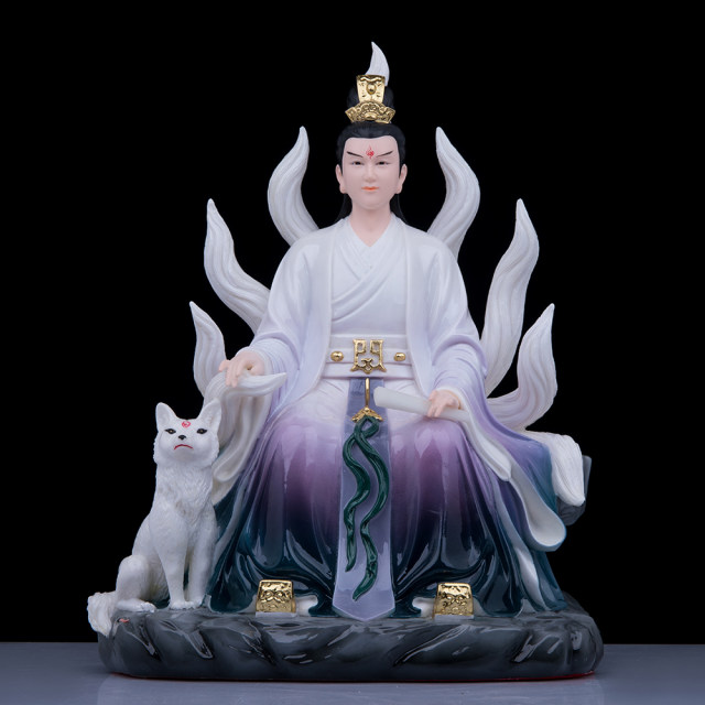 Jiudou Fox Mother's Statue Statue at home Chinese desktop swing ...