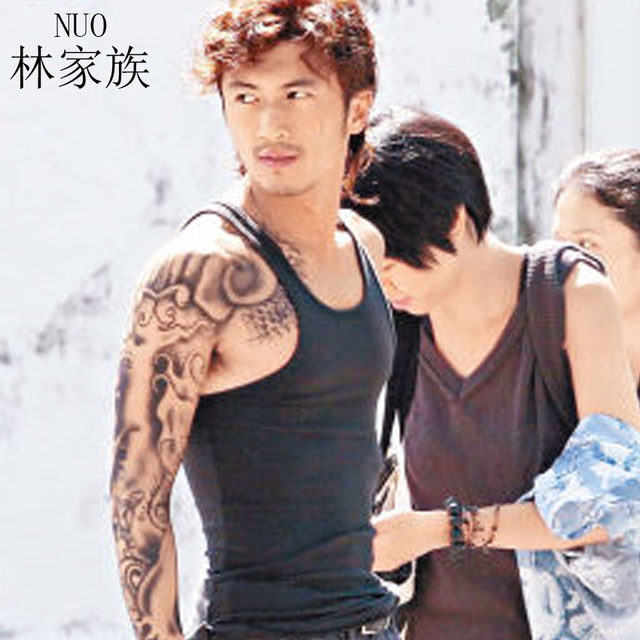 Nicholas Tse concert Black vest, the same male cotton round neck ...