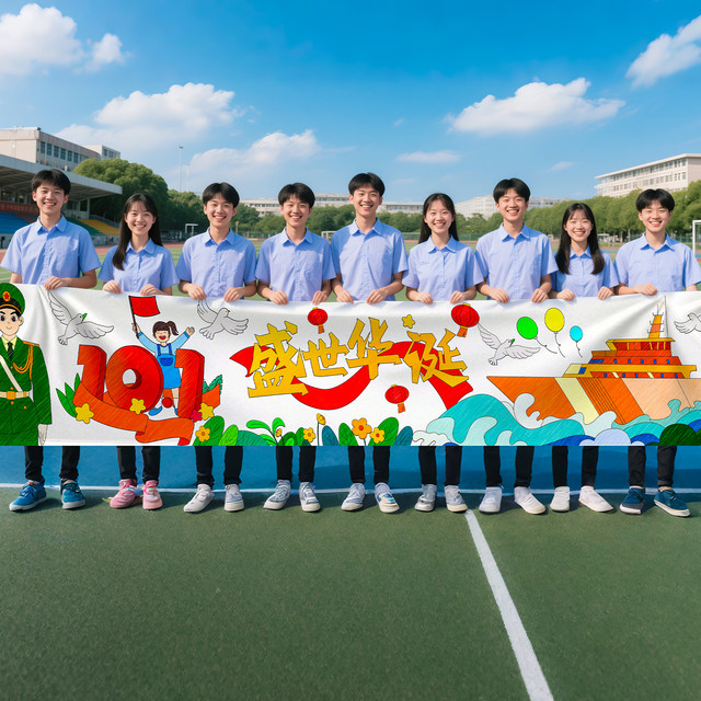 National Day 100-meter scroll Mid-Autumn Festival long scroll canvas ...