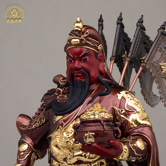 Guan Yu statue enshrined in bronze statue of Guan Gongli statue in ...