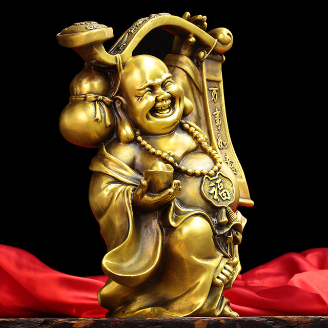 Pure Bronze Maitreya Buddha Buddha statue is like a Italian belly bag ...