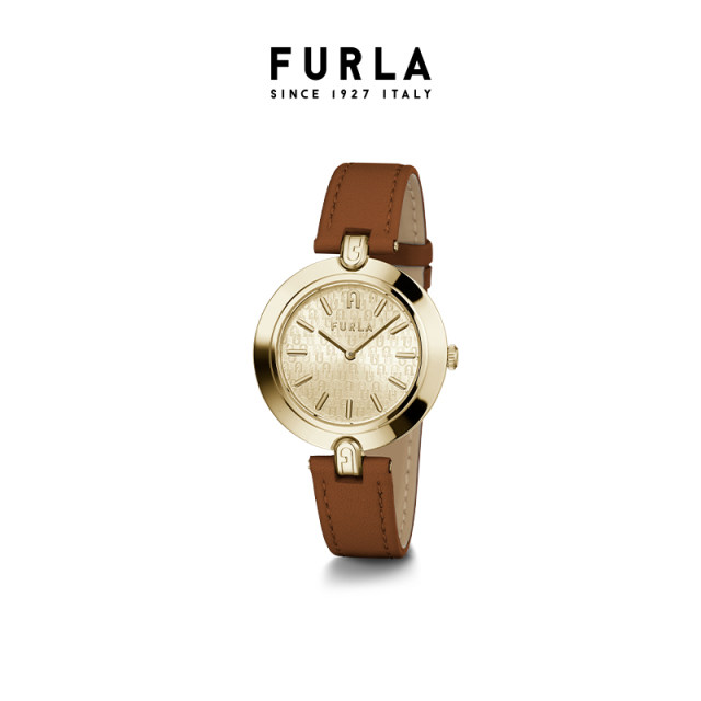 FURLA Watch Women's Brown Strap Light Luxury Fashion Simple Quartz Watch
