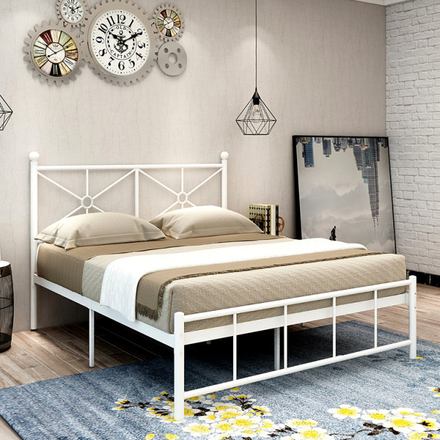 Modern Simpling Iron Shelf Bed Nordic INS Net Red Iron bed 1.2 meters 1 ...
