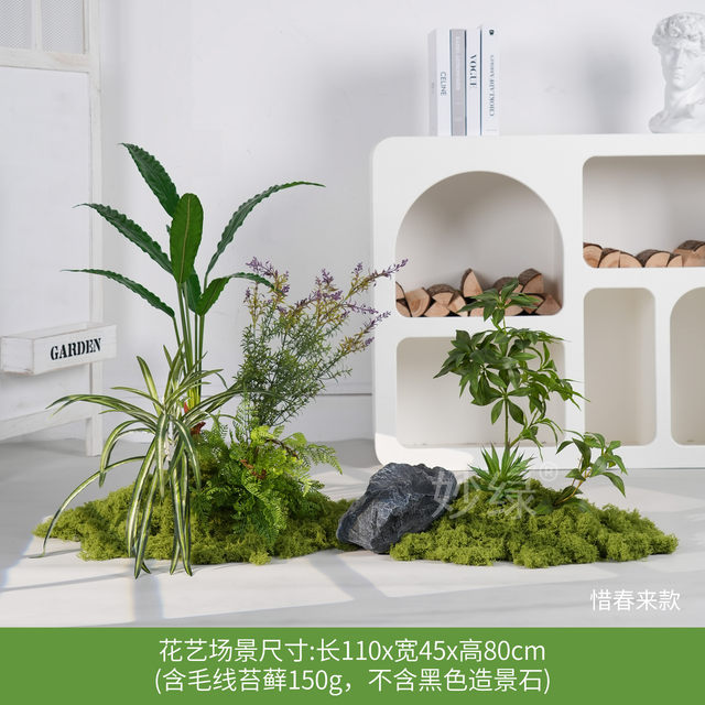 Simulation moss indoor soft installation micro -landscape set ...