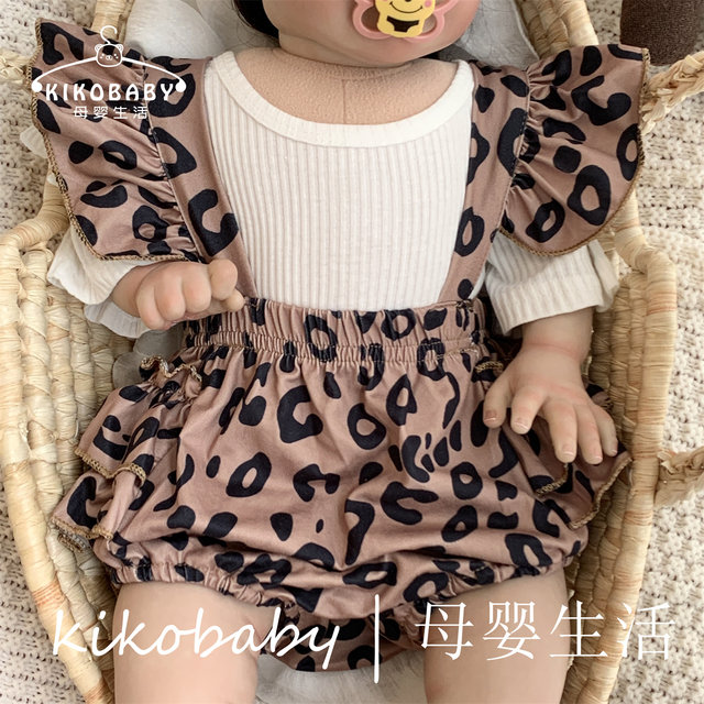 ins baby girls baby girl baby pit strip flying sleeve top shorts ...