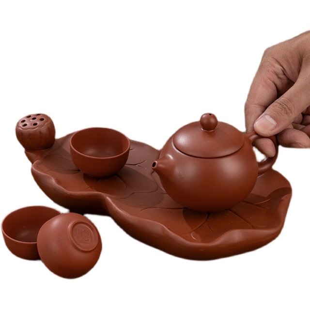 Zisha Kung Fu Tea Disk Chinese Furnishing Simple Store Storage Storage ...