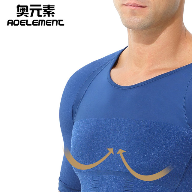 Shaping clothing for men, short-sleeved chest corset, tummy control ...