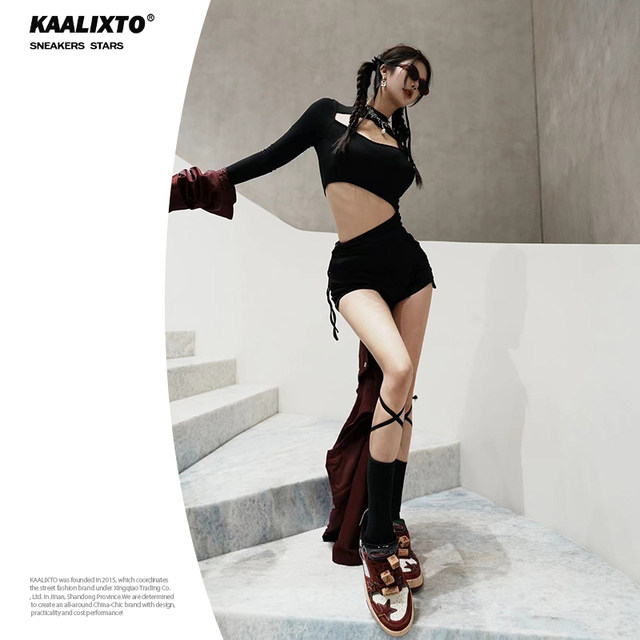 kaalixto national trend brand red wine star shoes 2025 new spring and autumn thick sole height ...