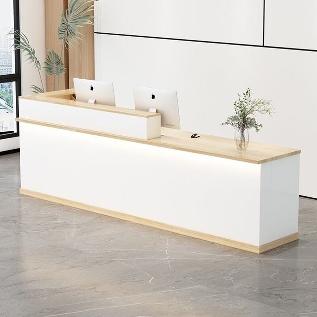 The front desk cashier's simple and modern reception desk consulting ...