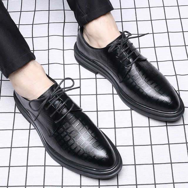 Extra -size leather shoes 45 leather formal costume 46 men's British ...