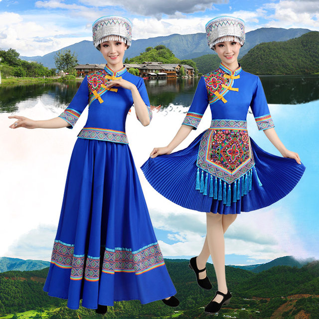 Miao costumes and women's long skirts new styles of adult dance ...