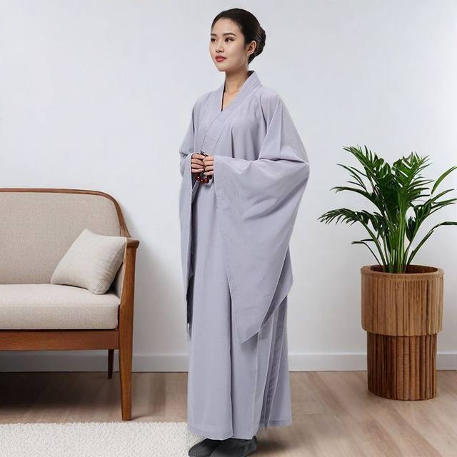 Haiqing lay Buddhist uniforms for women, coffee-colored spring and ...