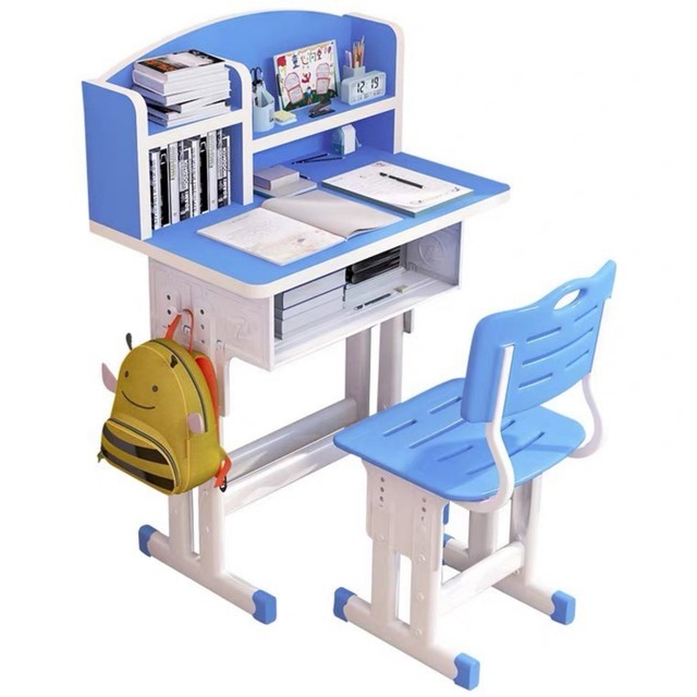 Primary and middle school students desk, chair suit school training ...