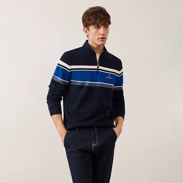 [Model] Navigare Italian sailing semi -zipper sweater men's autumn ...