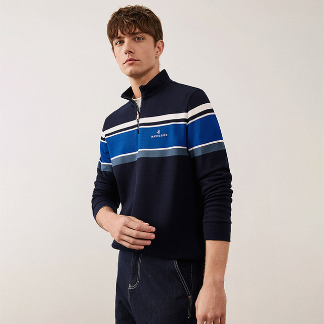 [Model] Navigare Italian sailing semi -zipper sweater men's autumn ...