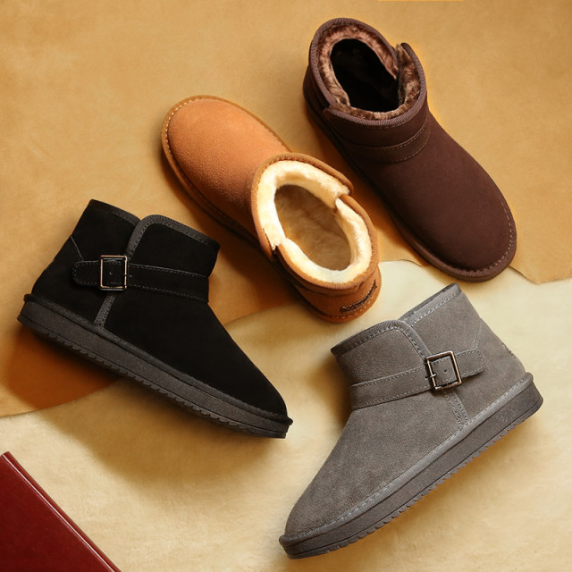 Snow boots for men in winter, warm plus velvet, thick anti-slip and ...