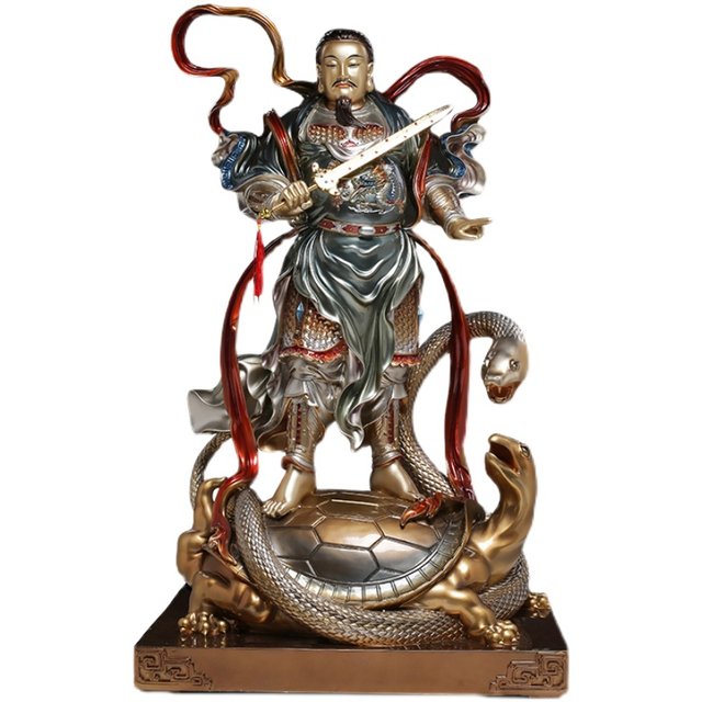 Zhenwu Patriarch Great Emperor Statue Pure Copper Brocade Carving ...