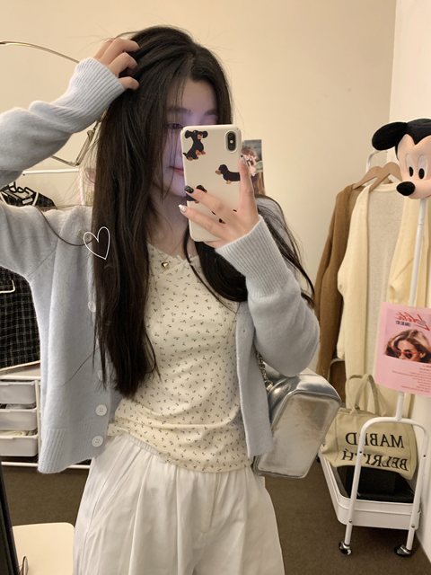 Design Sweet Broken Flower Butterfly Festival Long -sleeved T -shirt ...