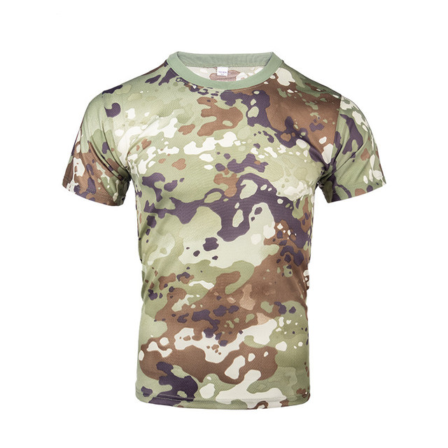 New style python pattern camouflage T-shirt summer short-sleeved mesh ...