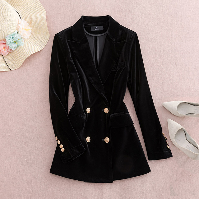 High-end gold velvet top for women 2025 Spring and Autumn New Velvet ...