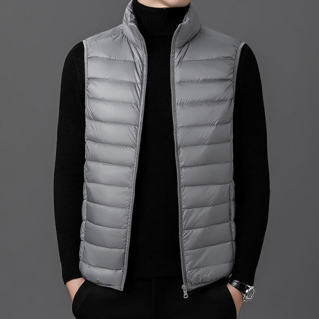 Autumn and winter down cotton vest men wearing middle -aged and elderly internal and older ...