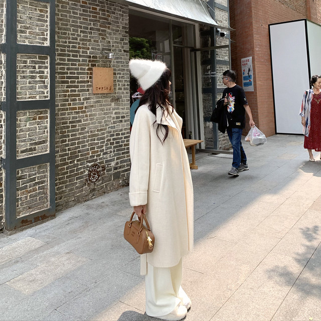 Xijia homemade 90 wool + 10 camel hair small double-sided wool full ...